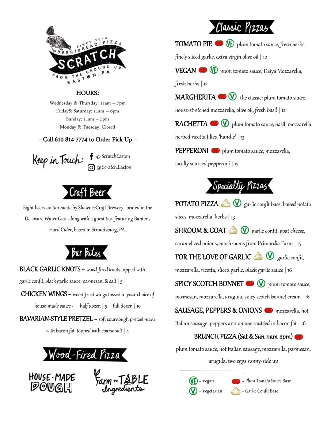 scratch-menu | SCRATCH Easton, PA